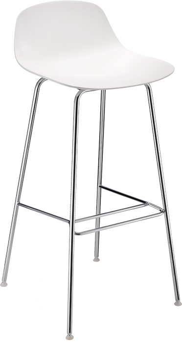 Infiniti Pure Loop Mini dizajnová barová stolička - Biela | Roomfactory